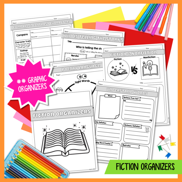 1st Grade Reading Comprehension Graphic Organizers | MagiCore