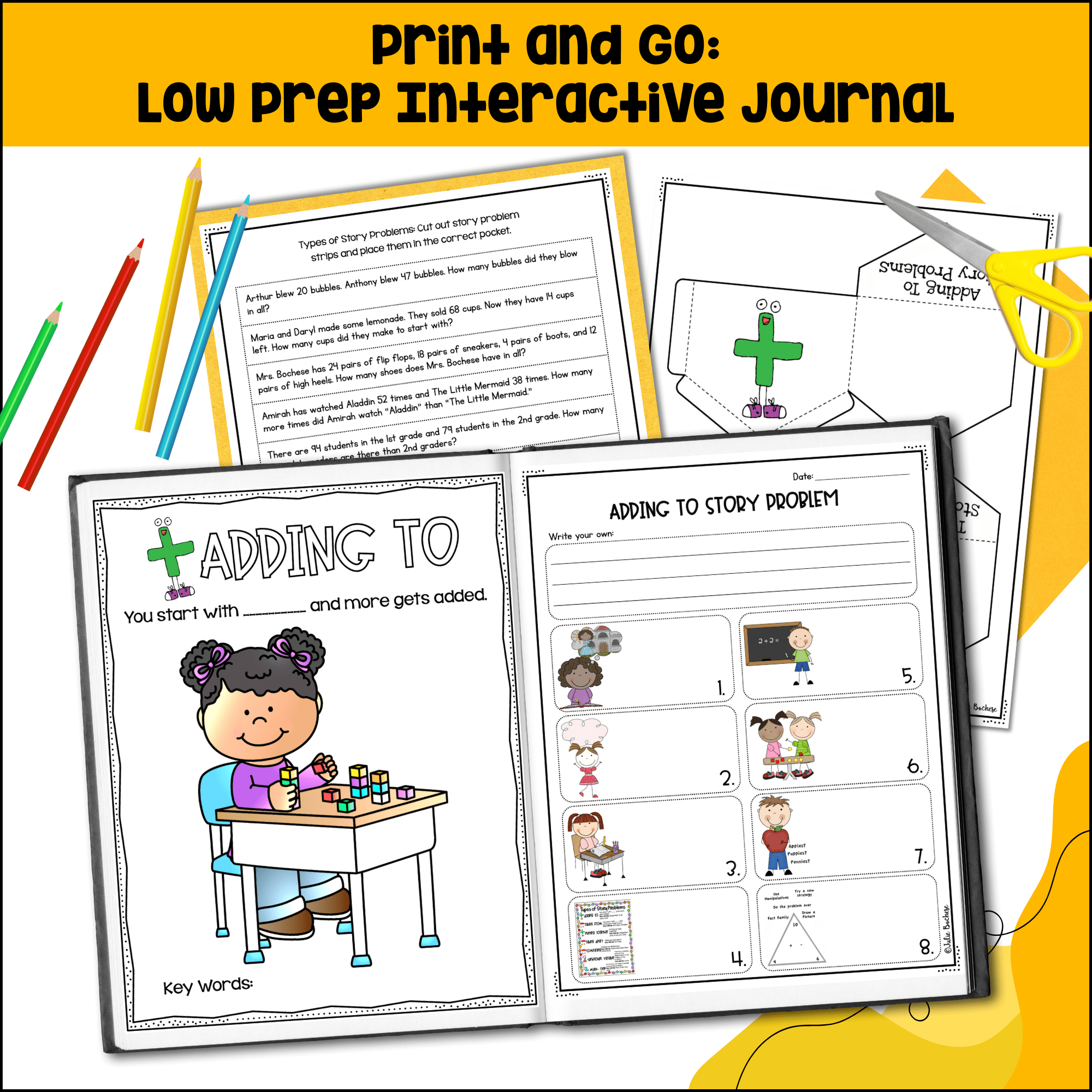 Math Interactive Journal for Word Problems - Common Core Activities 2 ...