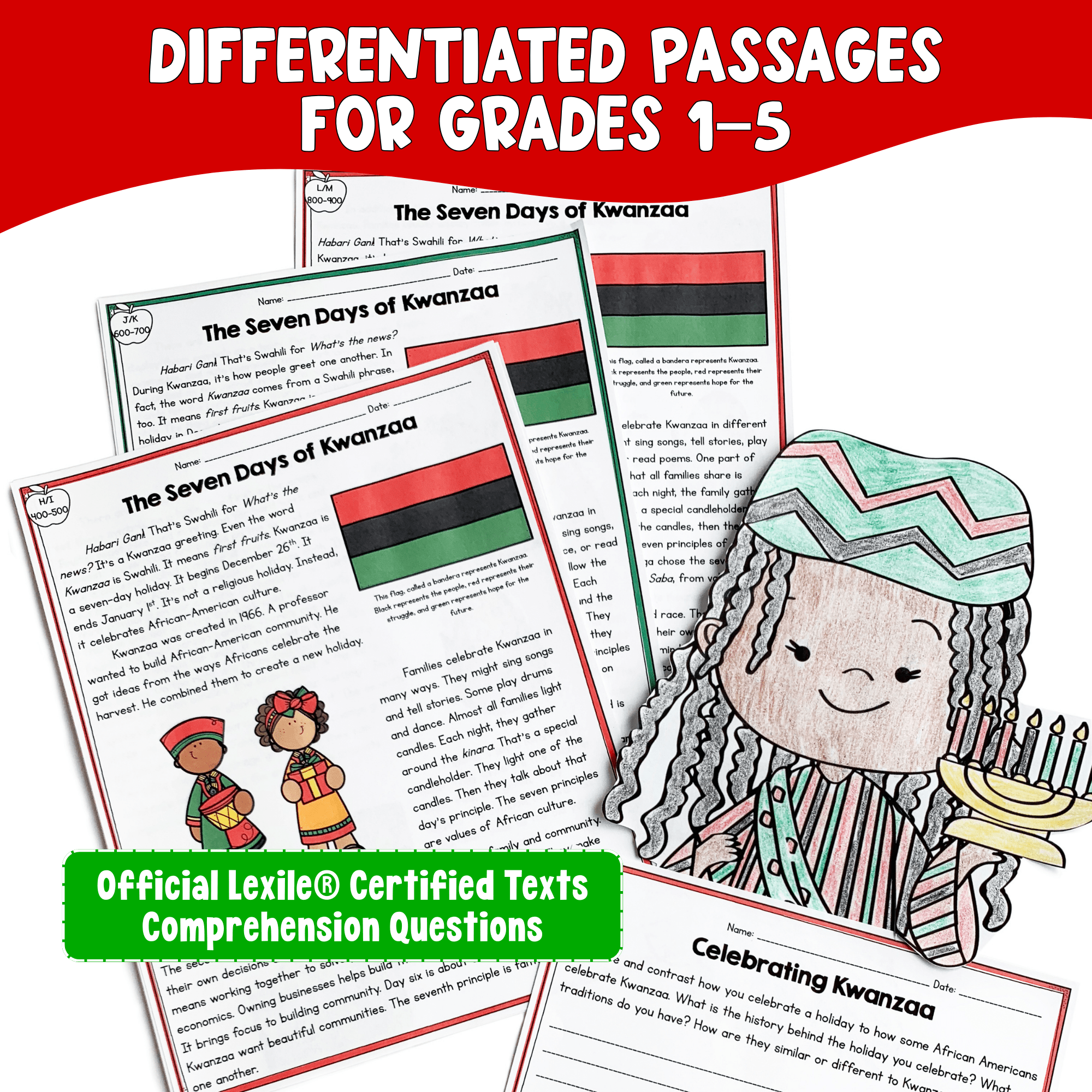 Kwanzaa Differentiated Reading and Writing Activities | MagiCore
