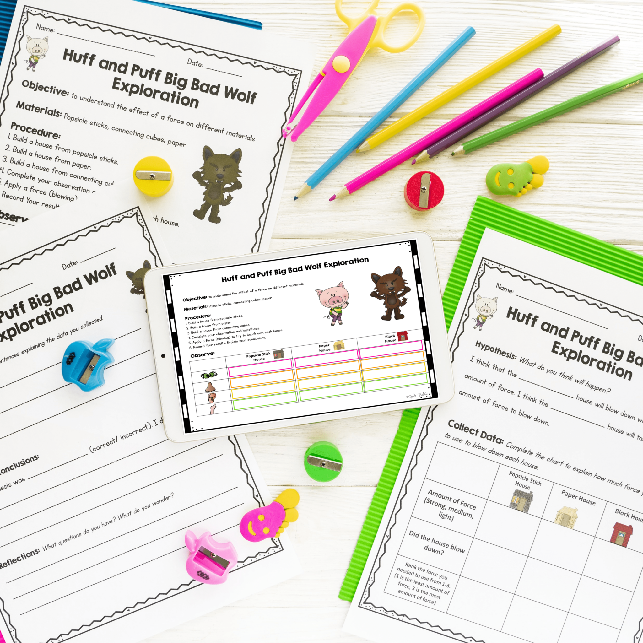 Force & Motion 1st & 2nd Grade Science Unit Worksheets | MagiCore