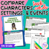 Compare Characters Settings and Events Task Cards - 5th Grade | MagiCore