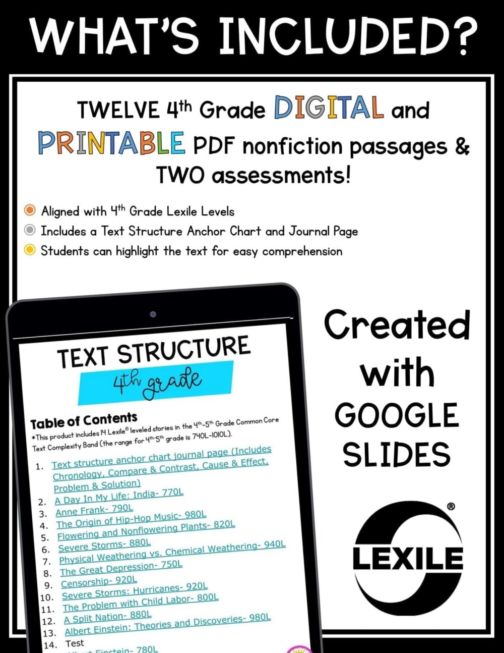 Text Structure in Nonfiction 4th Grade | MagiCore