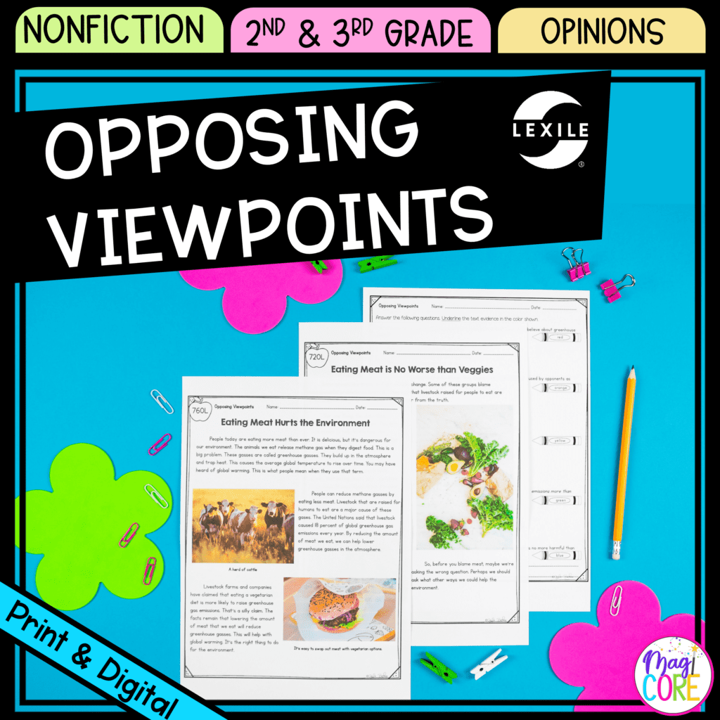 Forming Opinions - 2nd & 3rd Grade Reading Comprehension Passages Unit ...