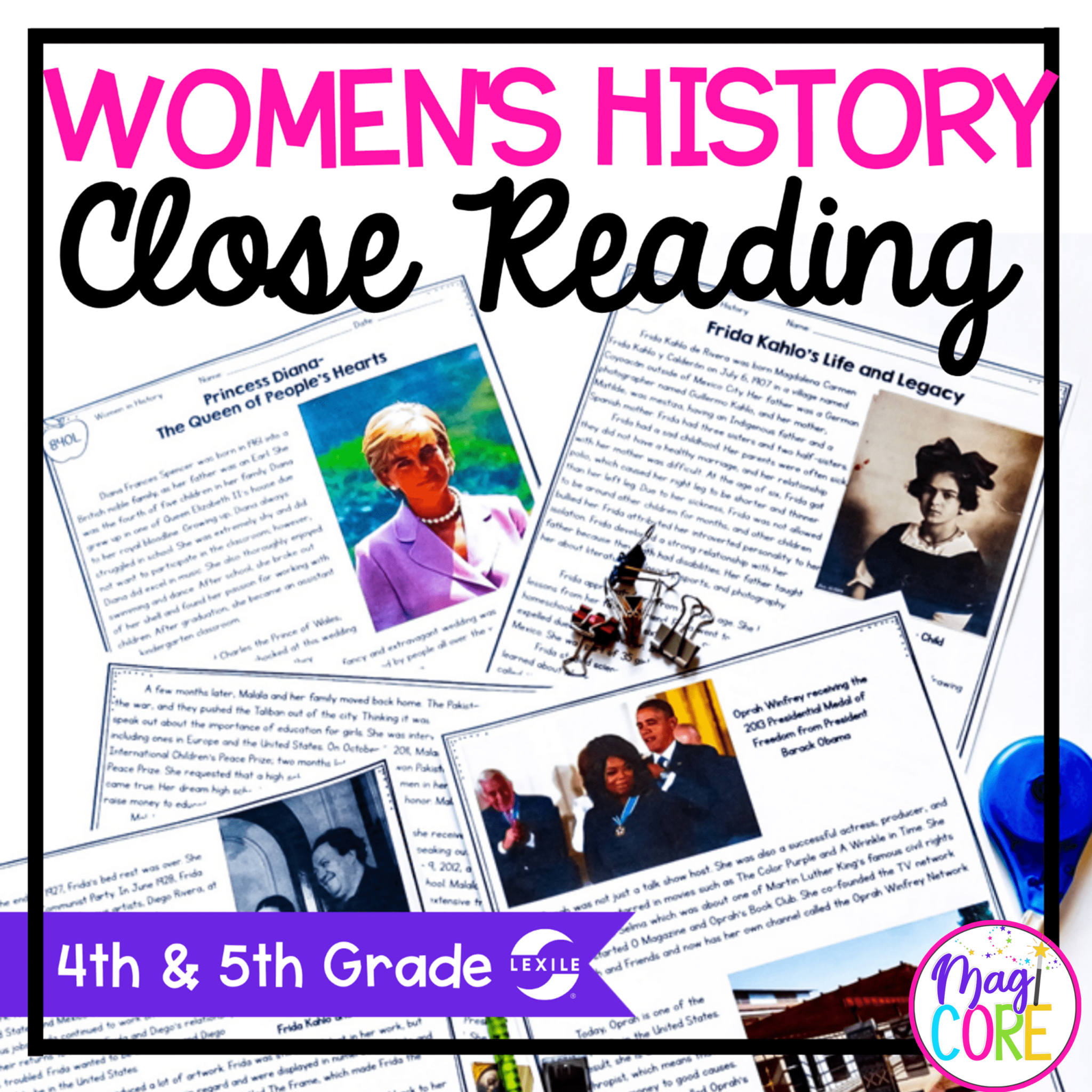 Women's History Close Reading - 4th & 5th Grade | MagiCore