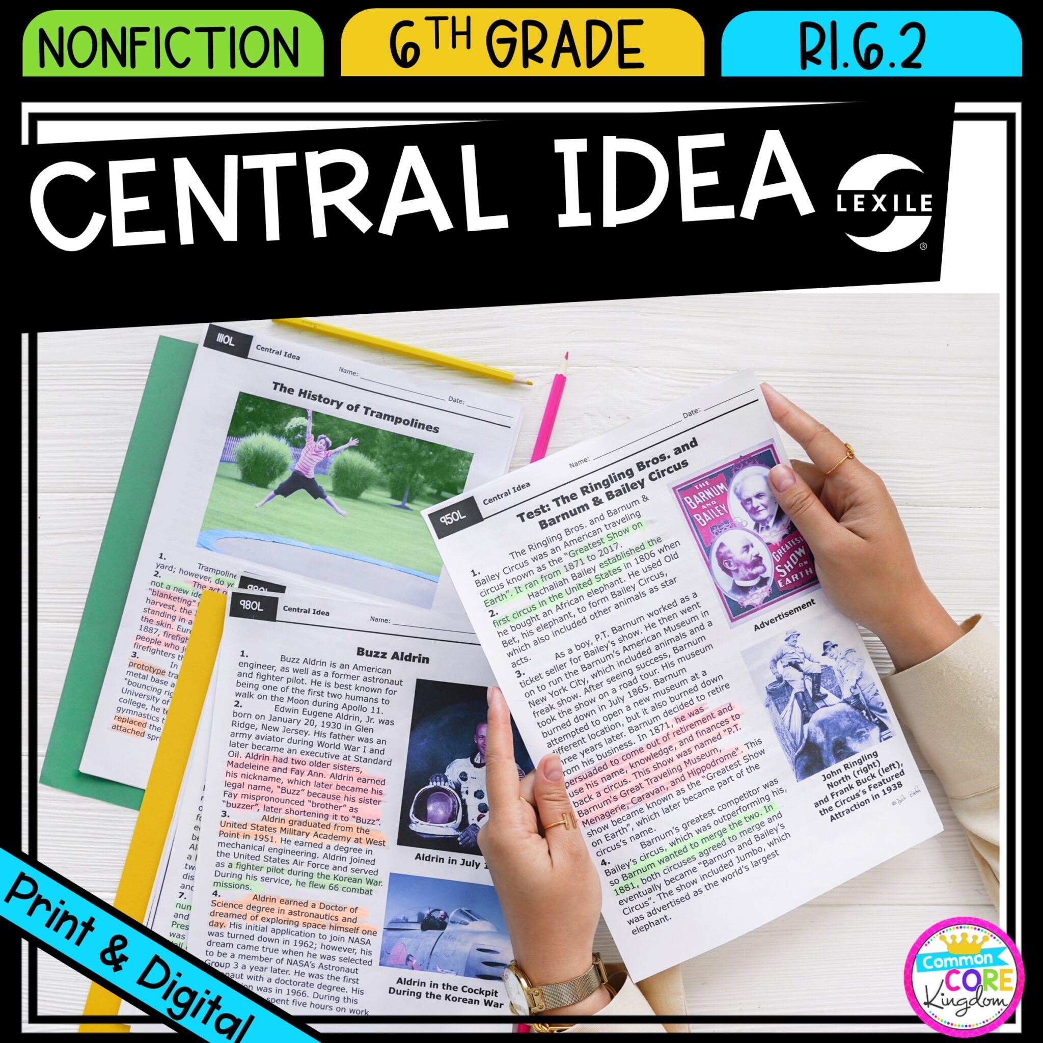 Central Idea 6th Grade RI.6.2 | Magicore