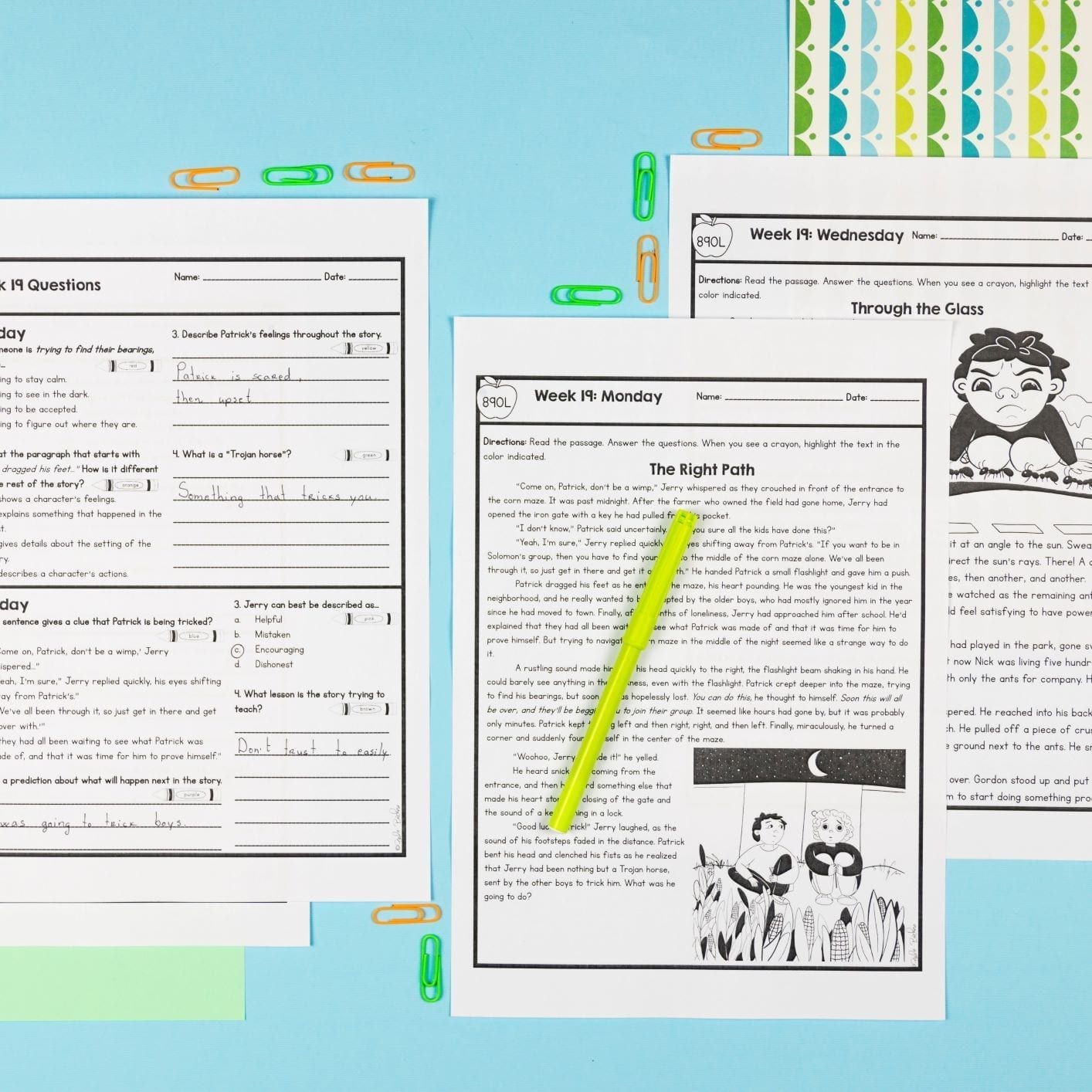 4th Grade Reading Spiral Review Quarter 3 Magicore