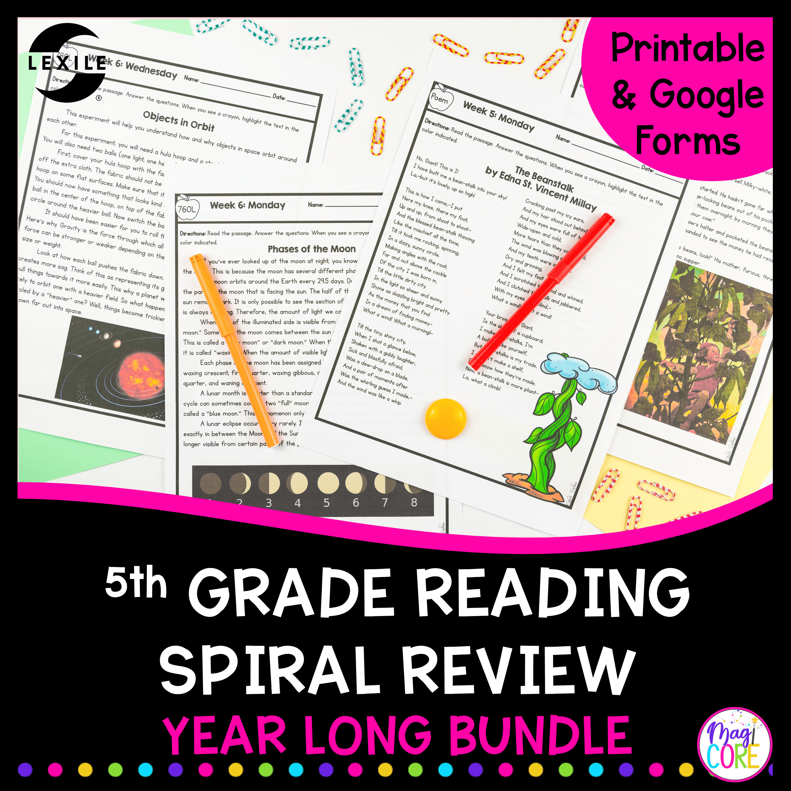 5th Grade Spiral Review All Year Bundle MagiCore 5th Grade Spiral Review All Year Bundle MagiCore