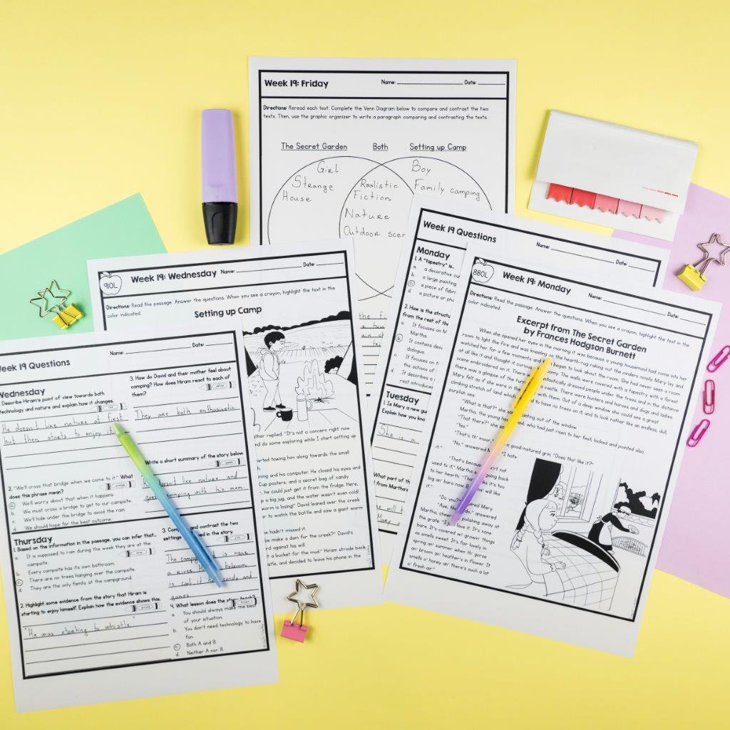 5th Grade Spiral Review All Year Bundle MagiCore 5th Grade Spiral Review All Year Bundle MagiCore