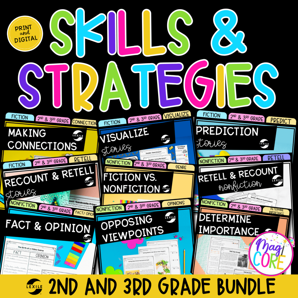 2nd & 3rd Reading Comprehension Skills & Strategies Bundle | MagiCore