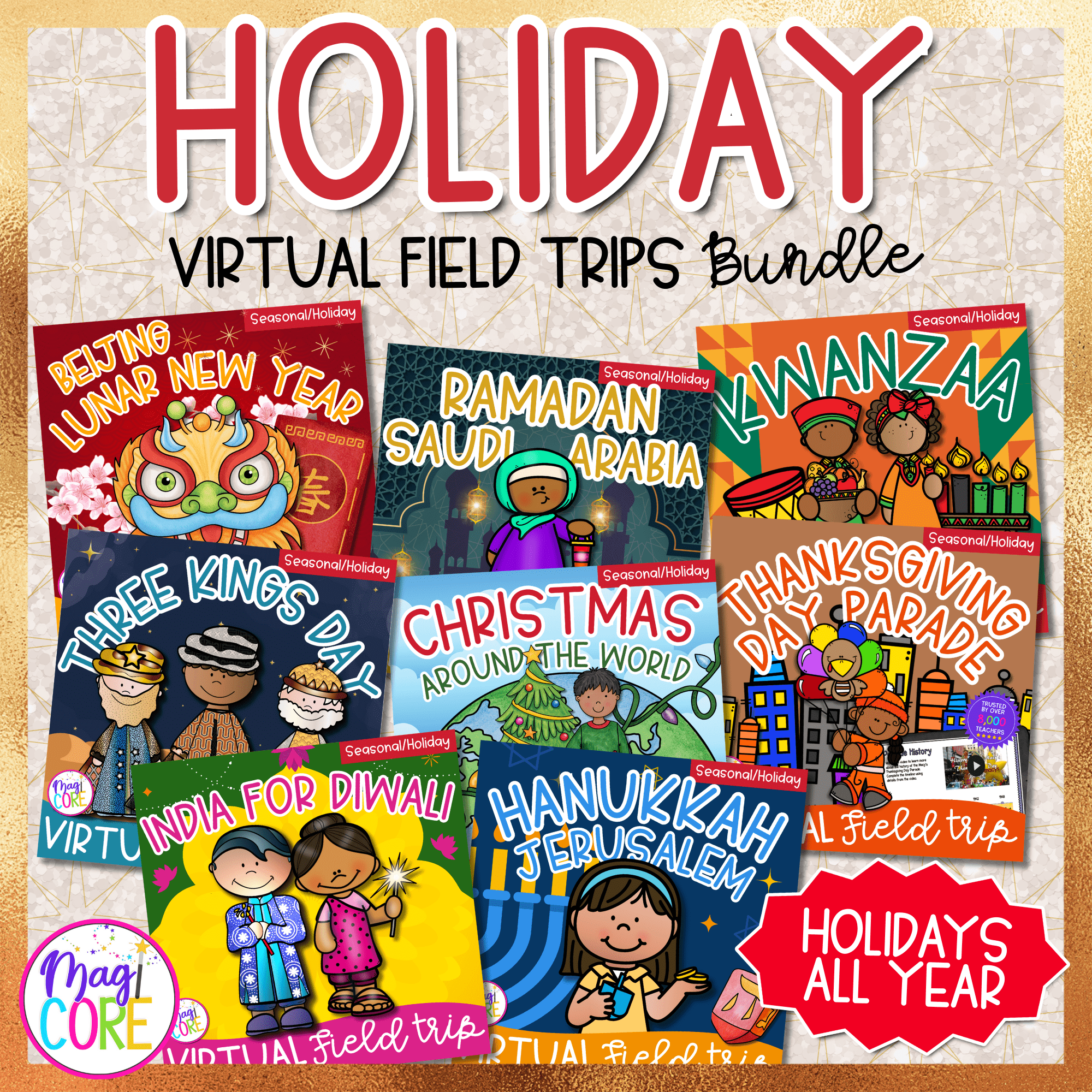 Holidays for the Year Virtual Field Trip Bundle | MagiCore