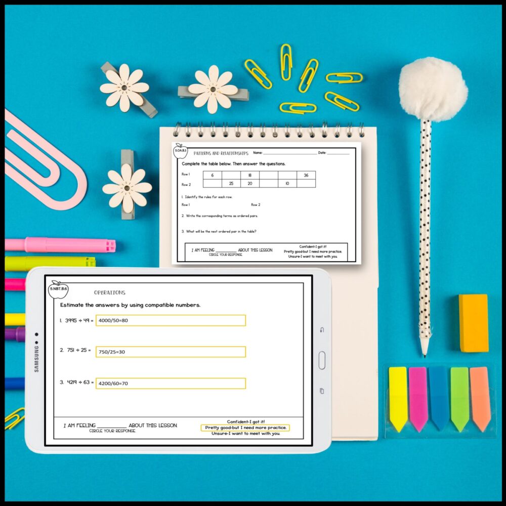 5th Grade Math Exit Tickets Google Slides | MagiCore