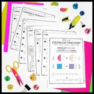Comparing Equivalent Fractions 3rd Grade Math | MagiCore
