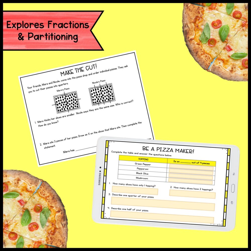 Pizza Fractions Project Learning 1st Grade | Magicore