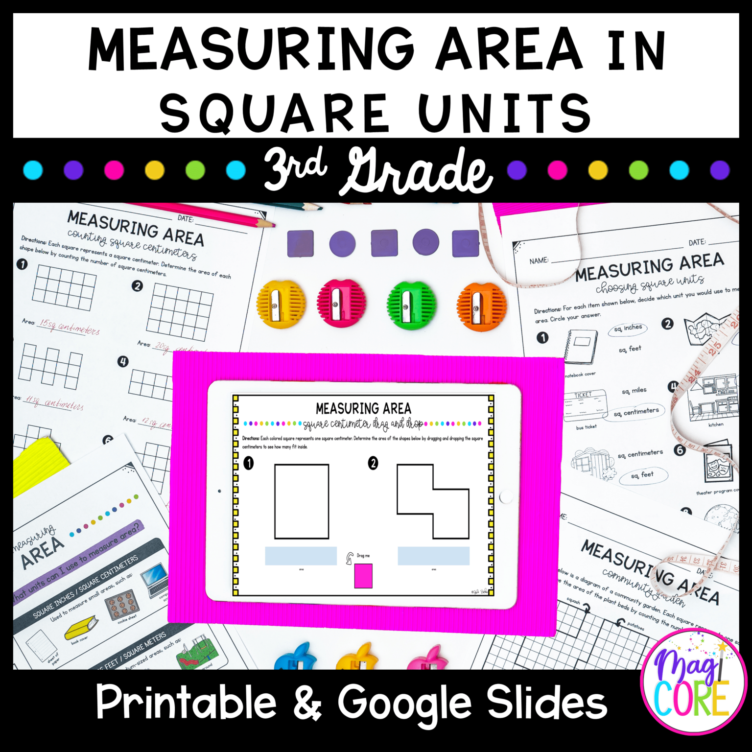Measuring Area in Square Units 3.MD.C.6 | MagiCore