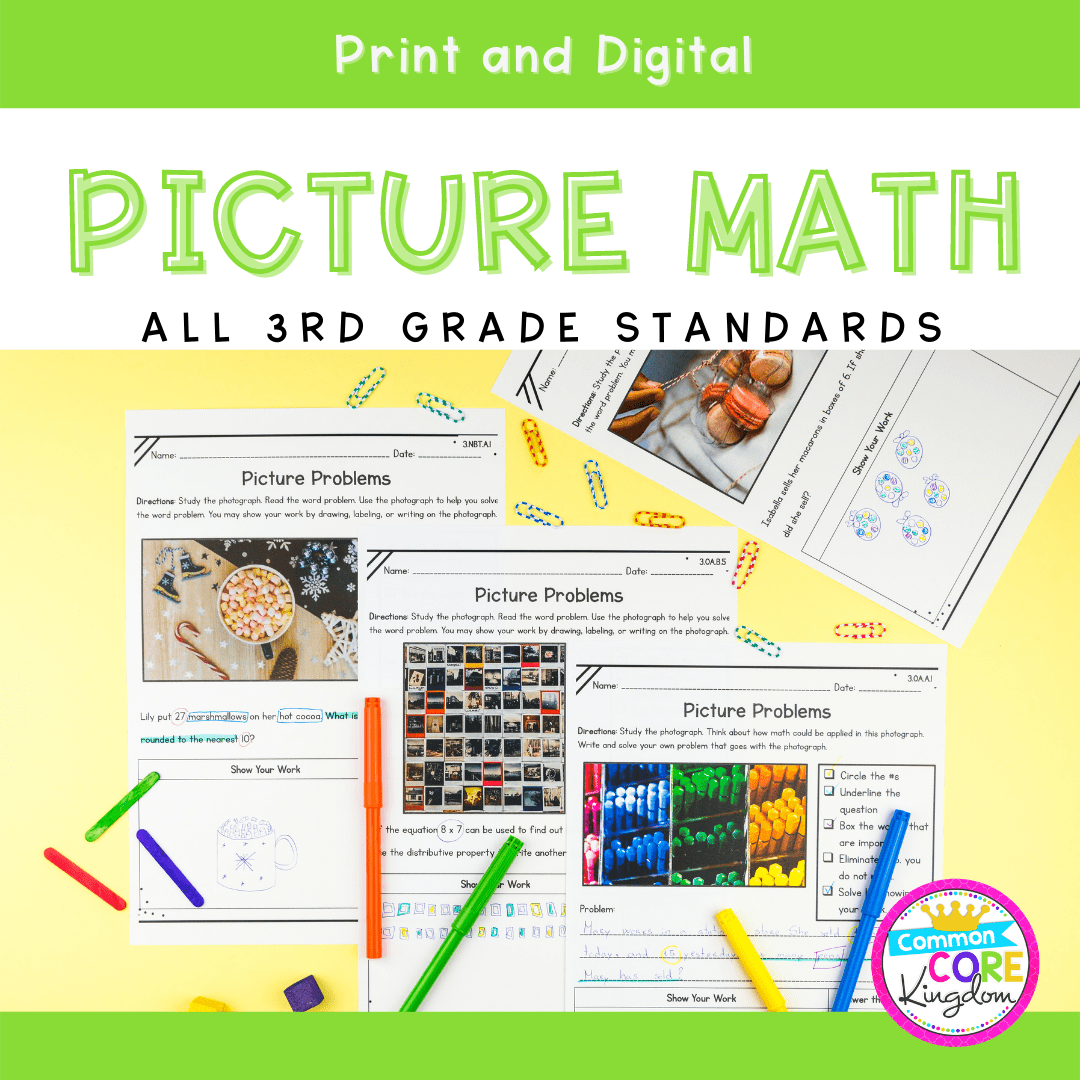 3rd Grade Math Picture Problems Google Slides MagiCore