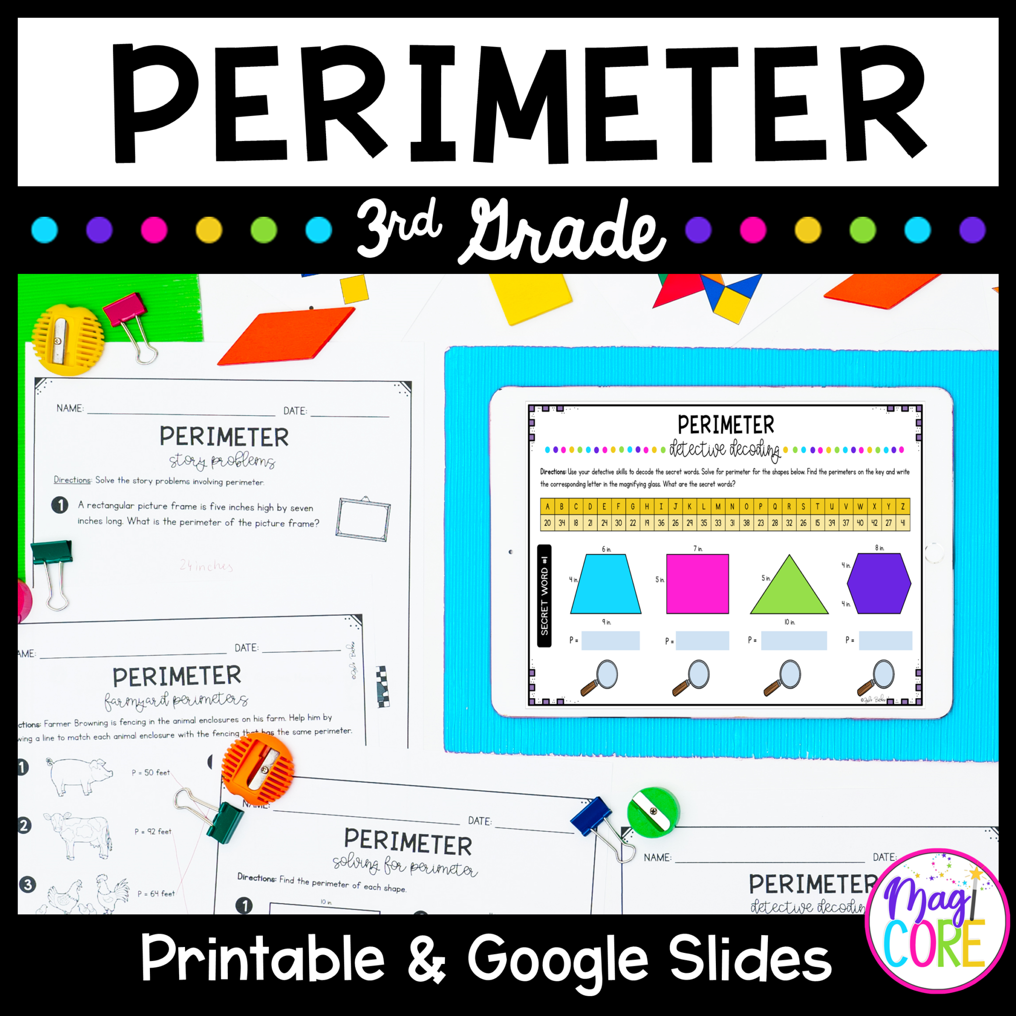 Perimeter Unit for 3rd Grade - 3.MD.D.8 | MagiCore