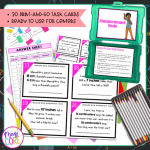 Measurement Tools - 2nd Grade Math Task Cards - 2.MD.A.1 | MagiCore