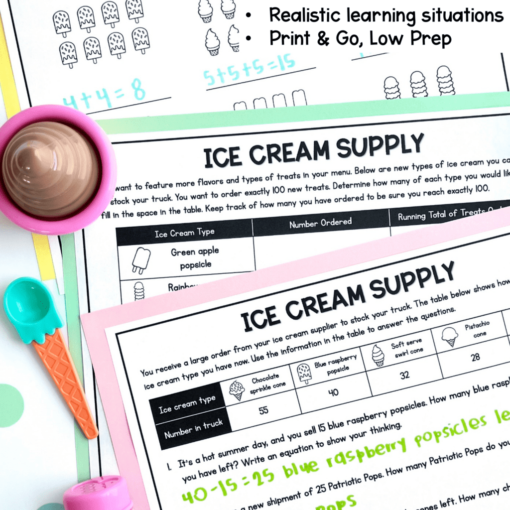 2nd Grade Math - Ice Cream Truck Project Learning | MagiCore