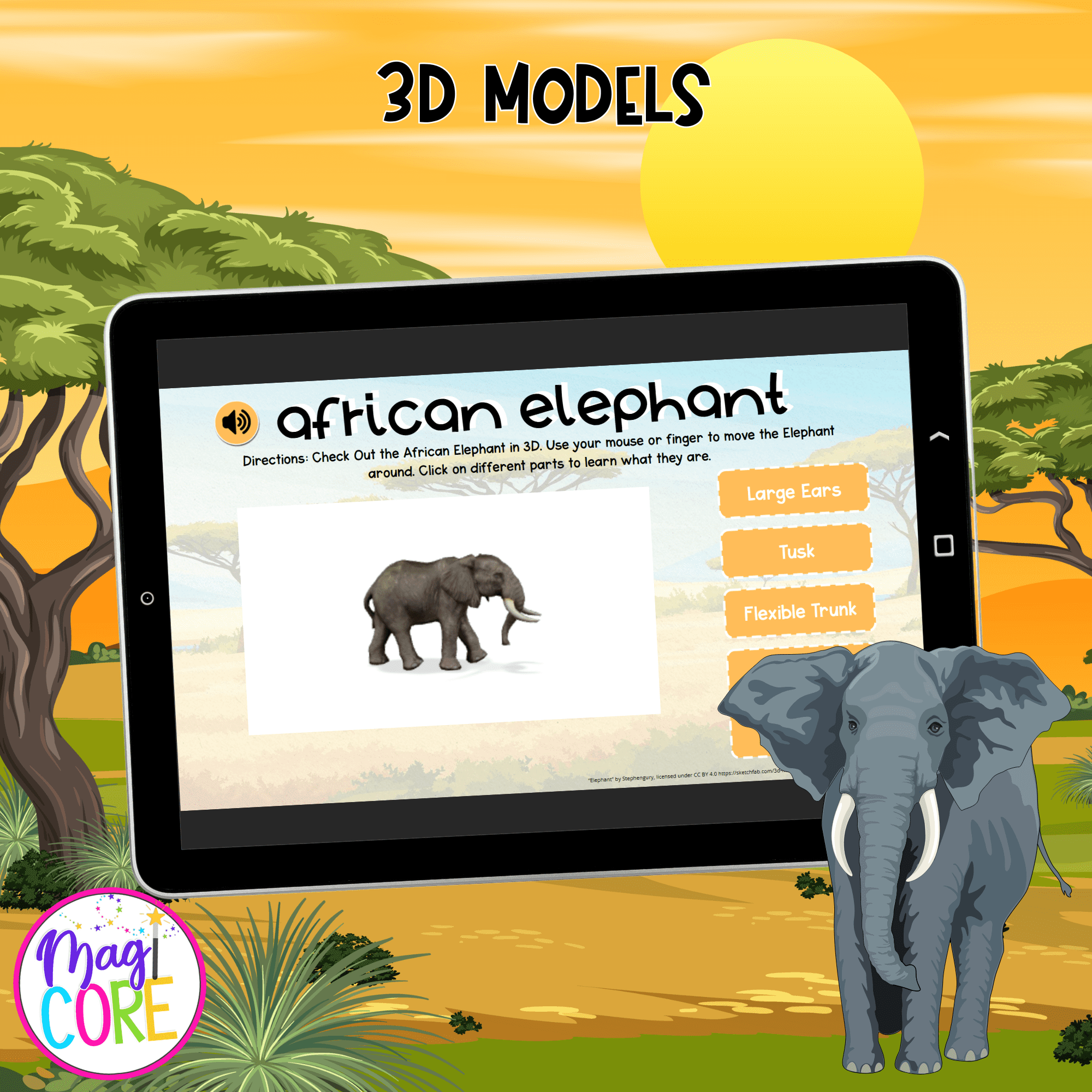 Elephants Lesson Digital Resource Activity | MagiCore