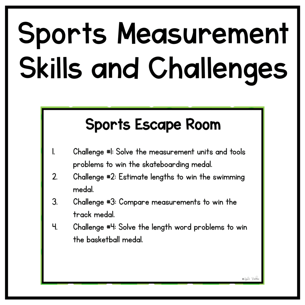 Measurement Summer Sports 2nd Grade Math Escape Room | MagiCore