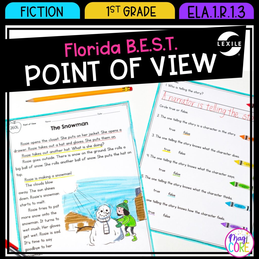 Point of View - 1st Grade FL ELA.1.R.1.3 | Magicore