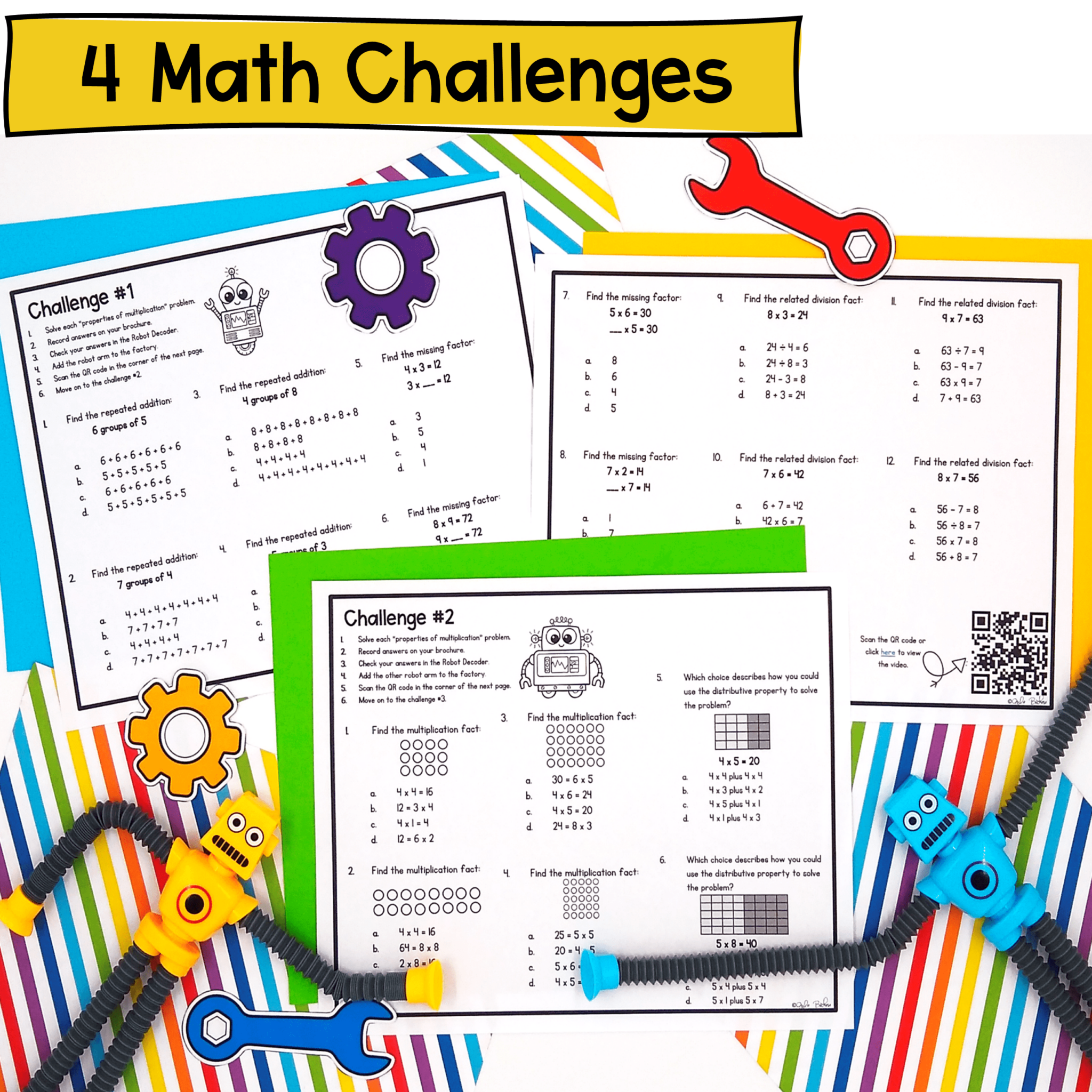 Add & Subtract up to 4 Numbers Math Escape Room - 2nd Grade | MagiCore