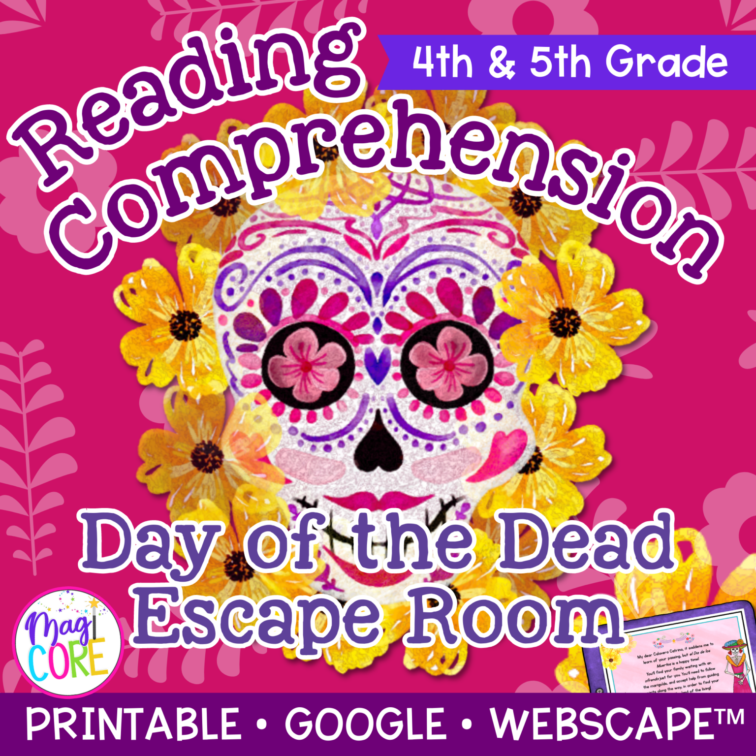 Day of the Dead Escape Room & Webscape™ - 4th & 5th Grade | MagiCore