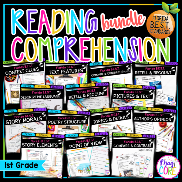 1st Grade Florida BEST Reading Comprehension Bundle | MagiCore