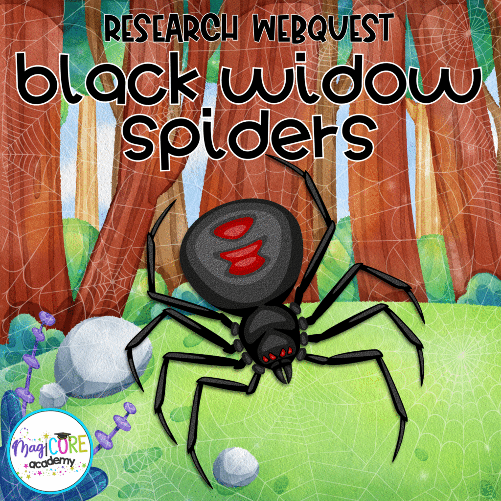 Black Widow Spiders Interactive Lesson Digital Activity | MagiCore