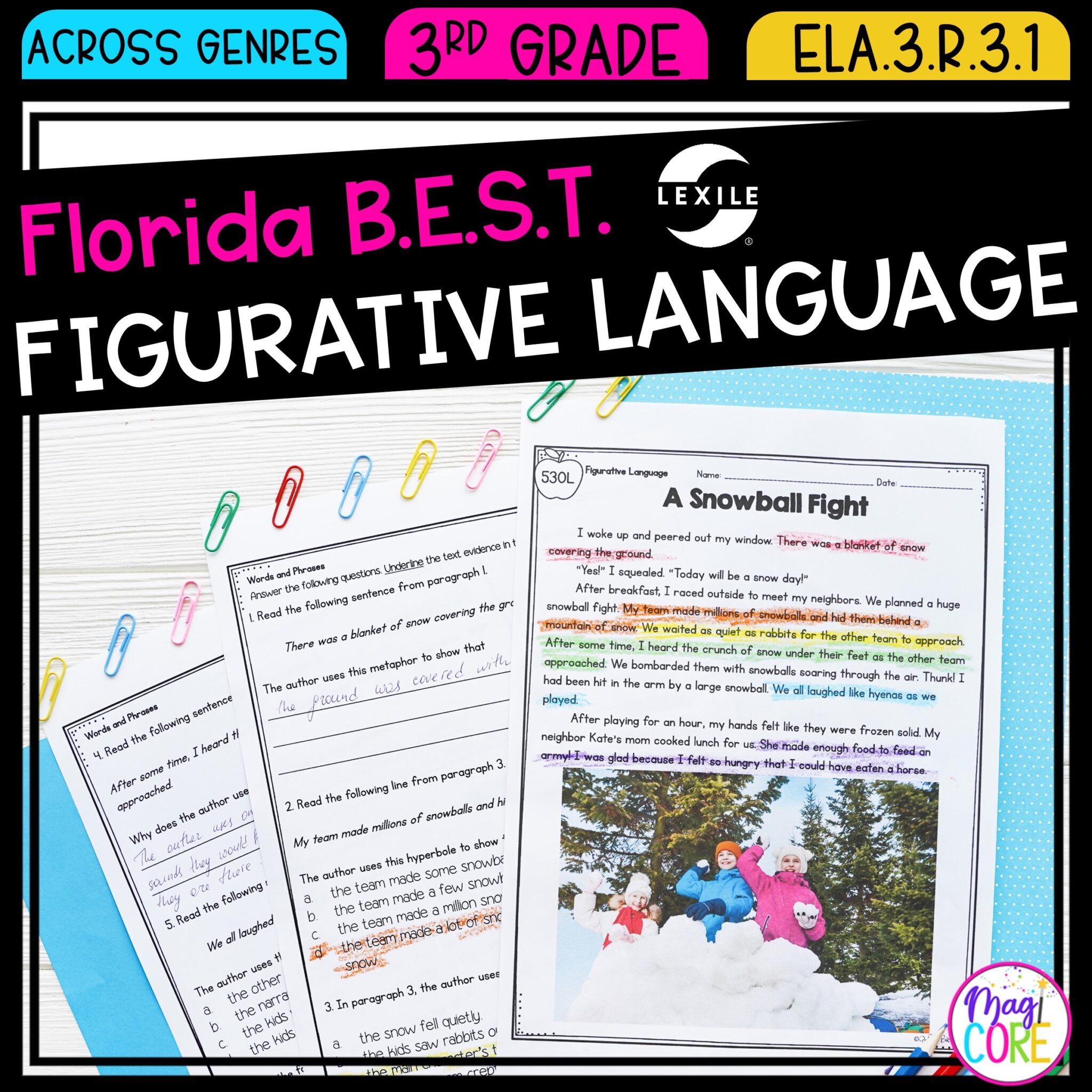 Figurative Language - 3rd Grade - ELA.3.R.3.1 | Magicore