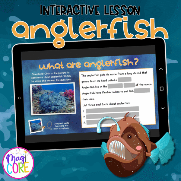 Anglerfish Interactive Lesson Digital Activity | MagiCore