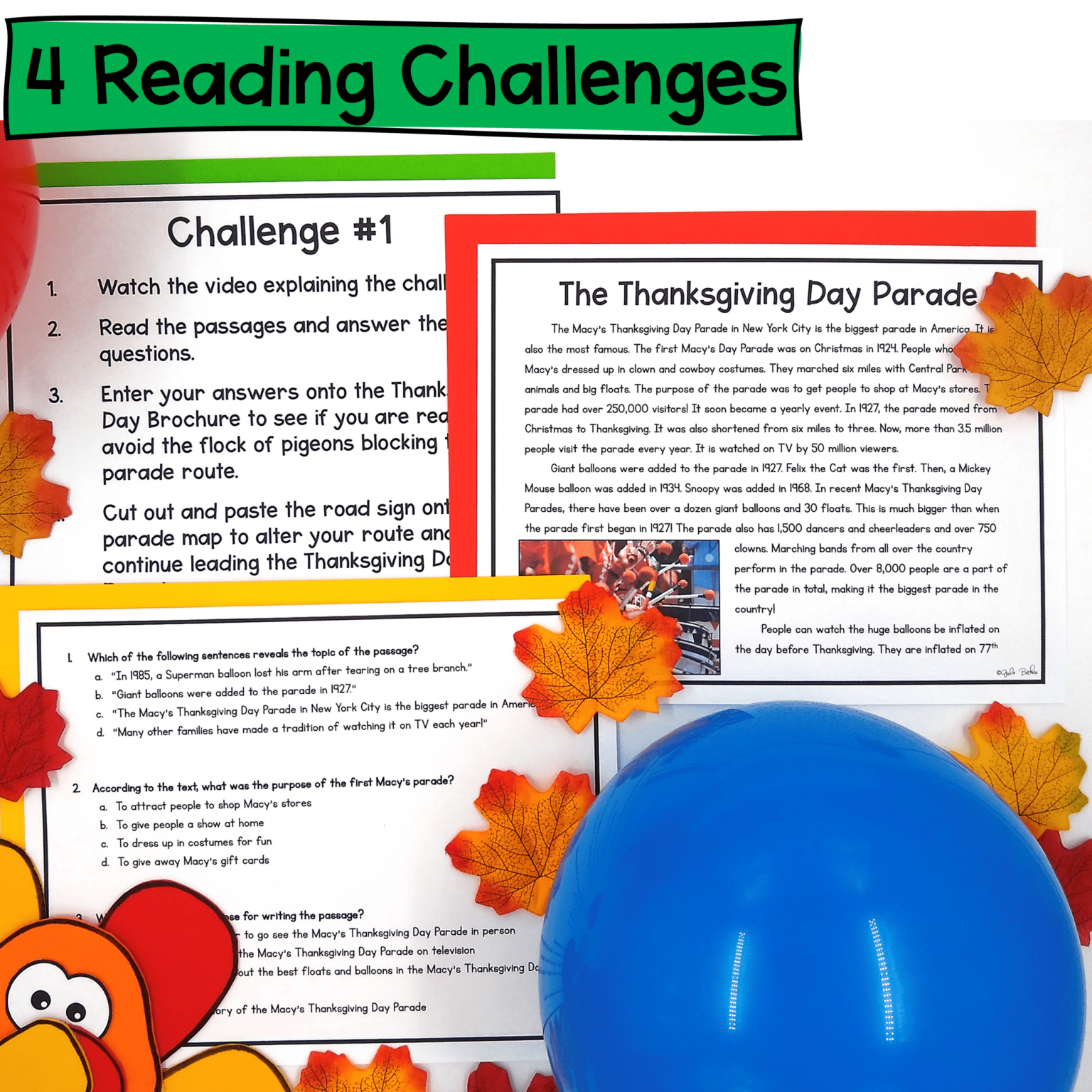 Thanksgiving Day Parade Escape Room - 2nd & 3rd Grade | MagiCore