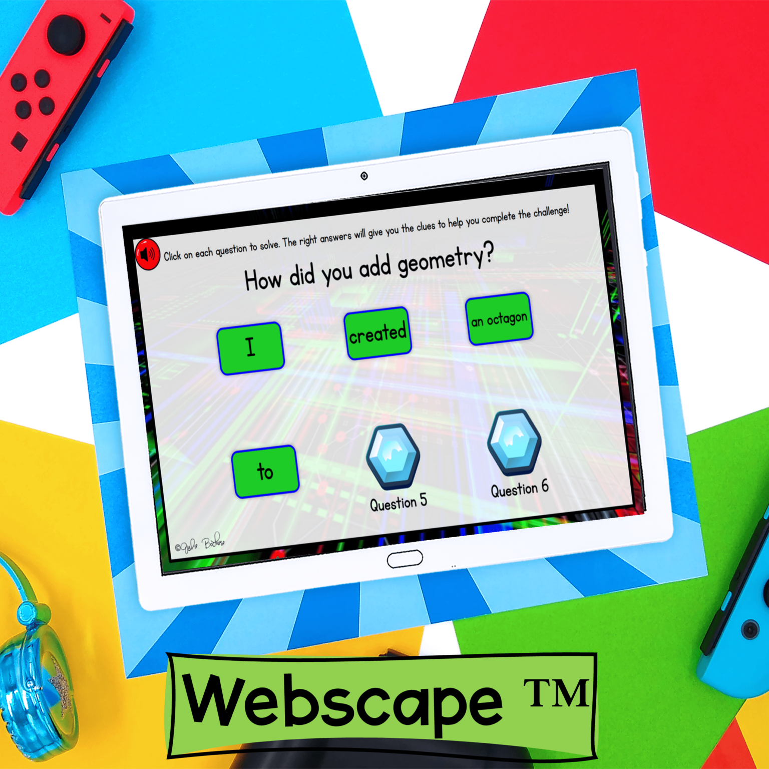 Measure & Calculate Area 3rd Grade Video Game Escape Room | MagiCore