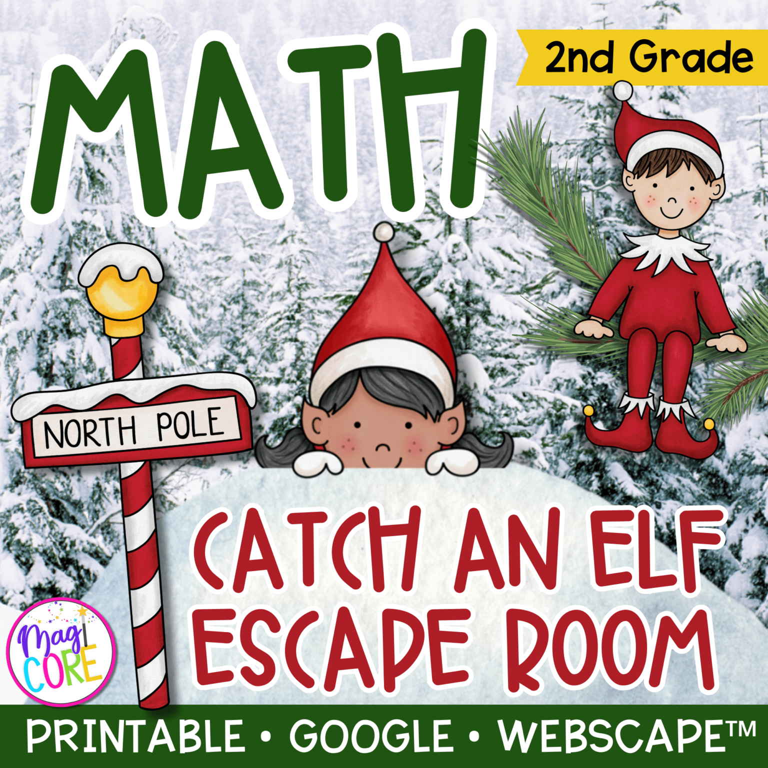 Christmas Elf - 2nd Grade Math Escape Room | MagiCore