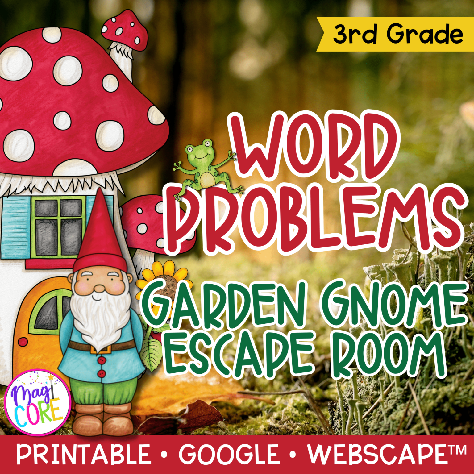 2 Step Word Problems Math Escape Room - 3rd Grade | MagiCore