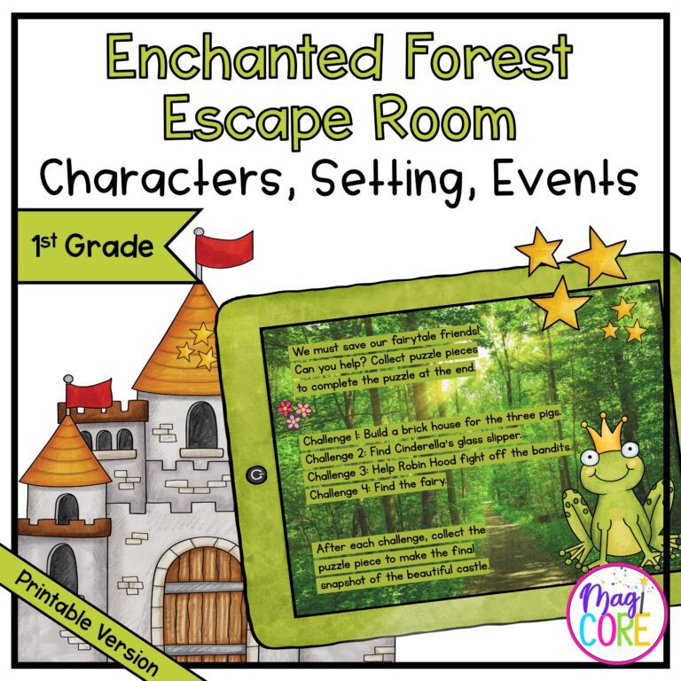 Characters, Setting, Events Escape Room - 1st Grade | Magicore