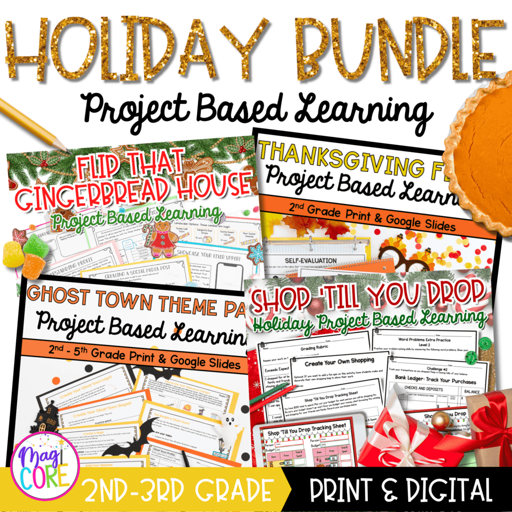 Holiday PBL GROWING Bundle - 2nd-3rd Grade | MagiCore