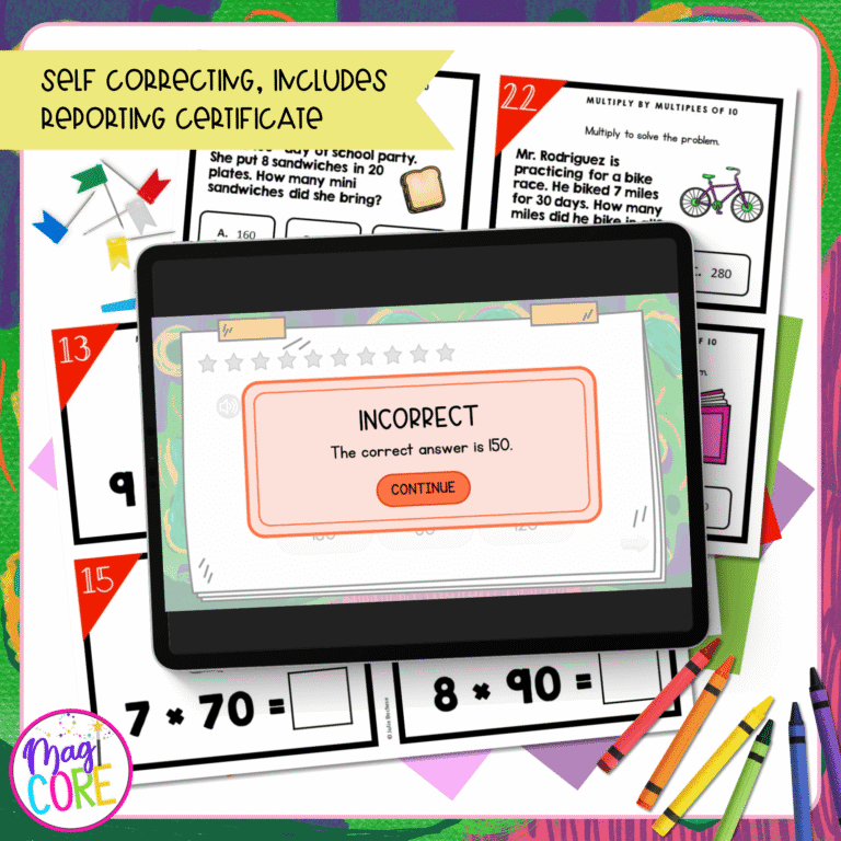 Multiply by Multiples of 10 - 3rd Grade Math Task Cards - 3.NBT.A.3 ...