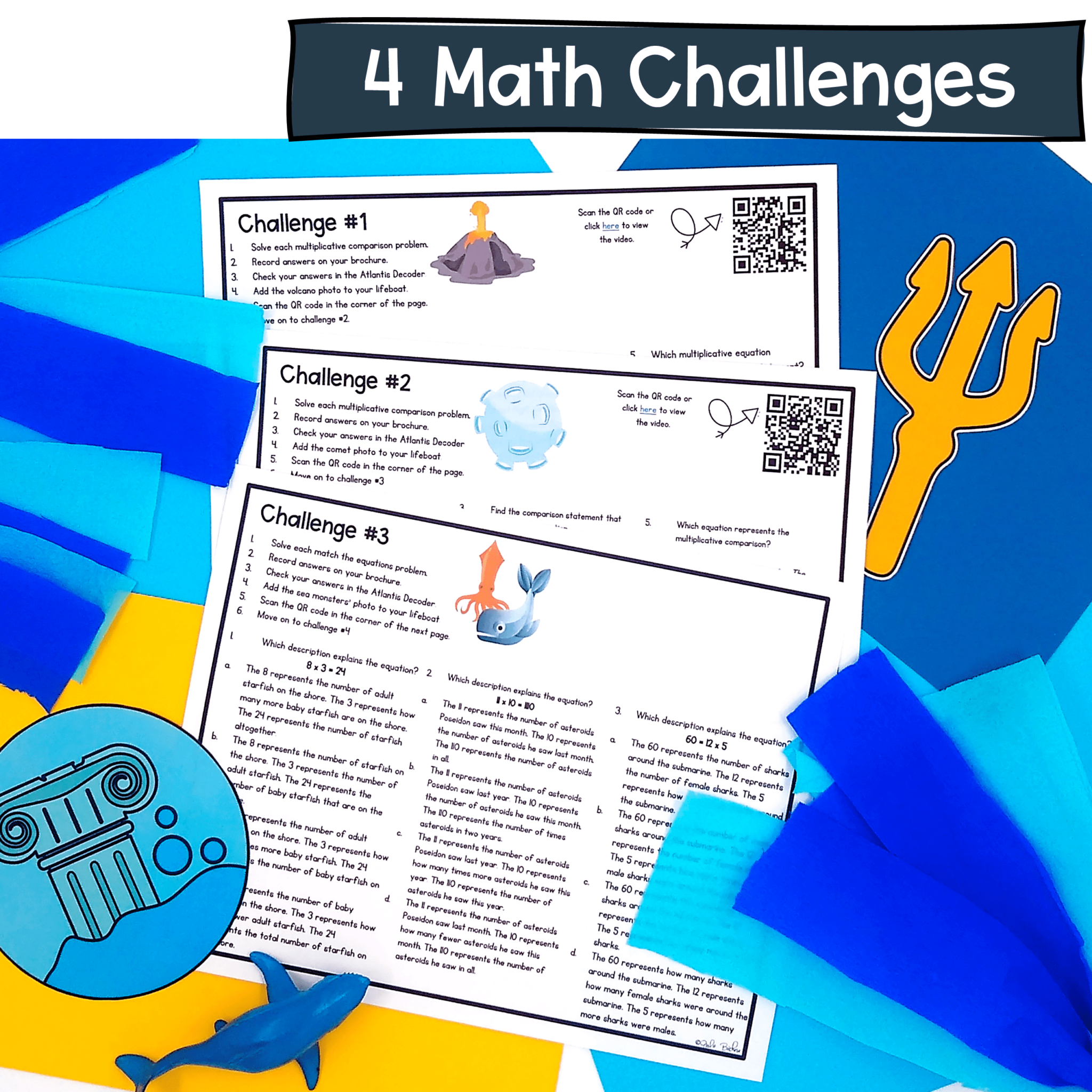 Multiplicative Comparison 4th Grade Atlantis Escape Room | MagiCore
