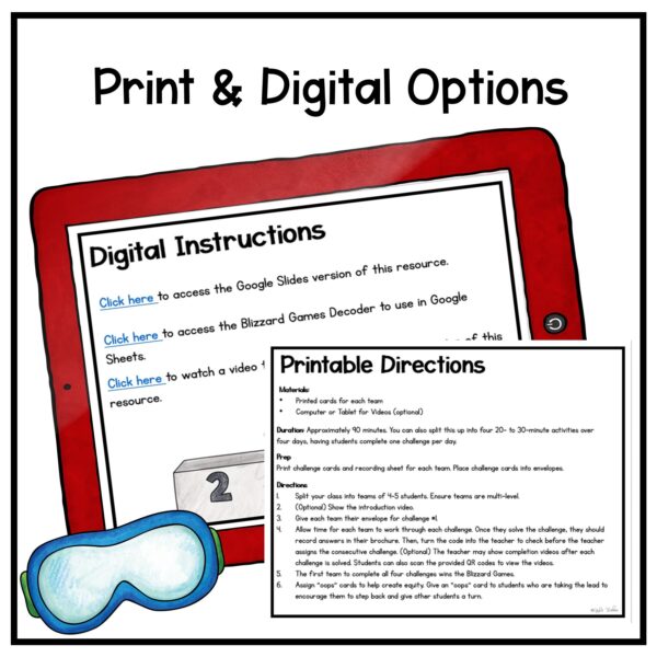 Winter Sports Escape Room & Webscape™ - 4th & 5th Grade | Magicore