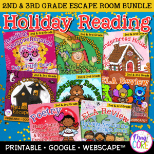 Holiday Escape Room GROWING Bundle - 2nd-3rd Grade | MagiCore