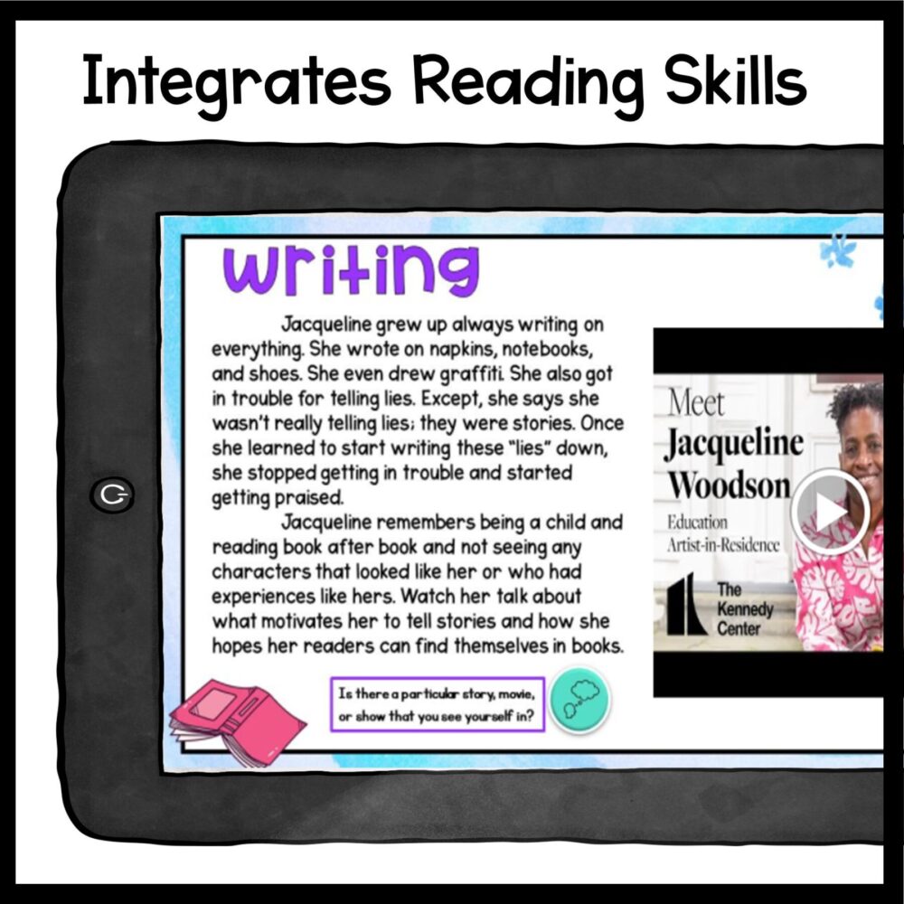 Jacqueline Woodson Author Study Virtual Biography | MagiCore