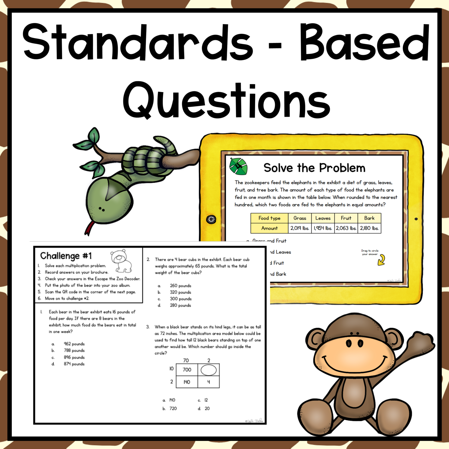 Measurement Conversions - 4th Grade Math Zoo Escape Room | MagiCore