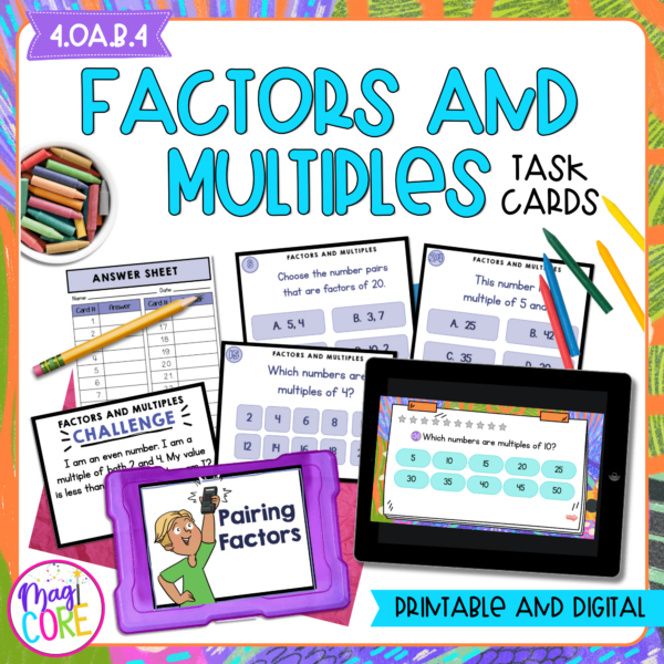 Multi-Step Word Problems - 4th Math Task Card - 4.OA.A.3 | MagiCore