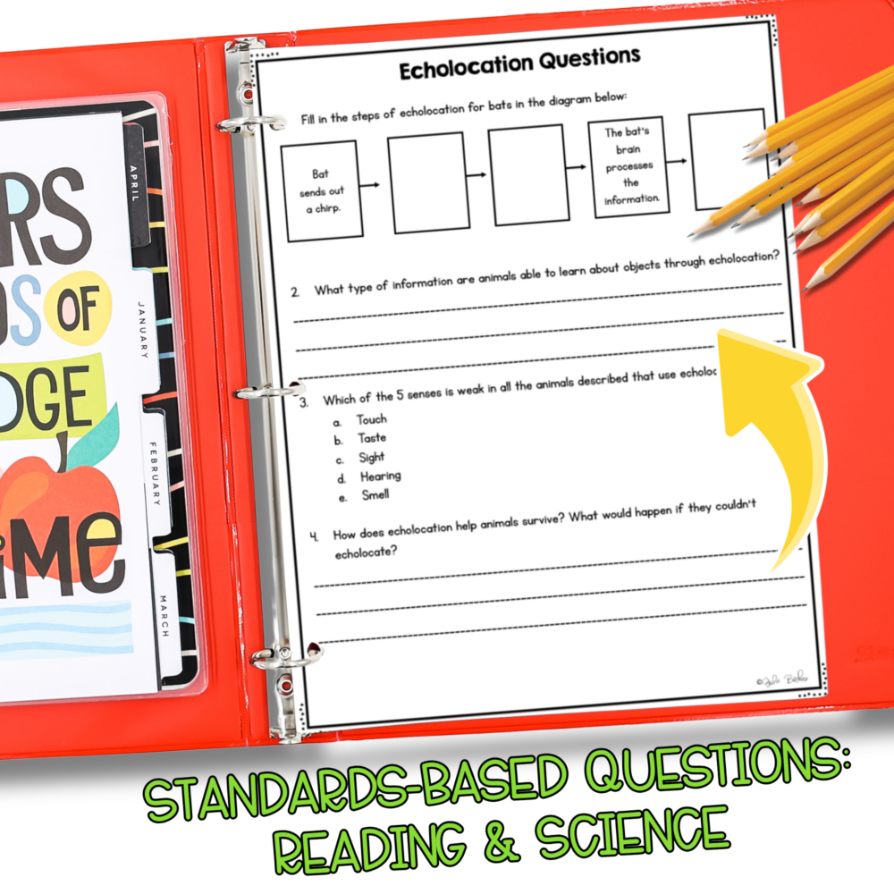 Animal Senses 4-LS1-2 Science Differentiated Reading Passages | MagiCore