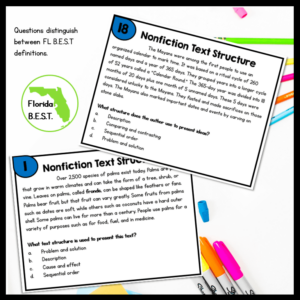 Florida BEST Reading Task Card Bundle - 5th Grade | MagiCore