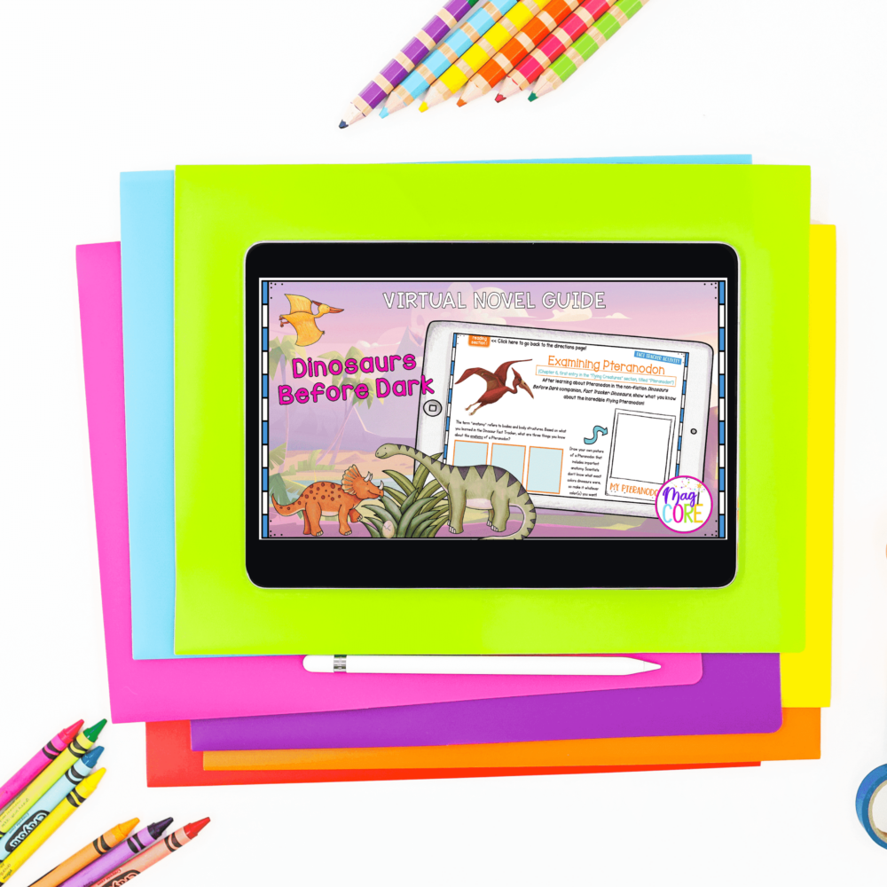 Dinosaurs Before Dark Novel Study Reading Comprehension | MagiCore
