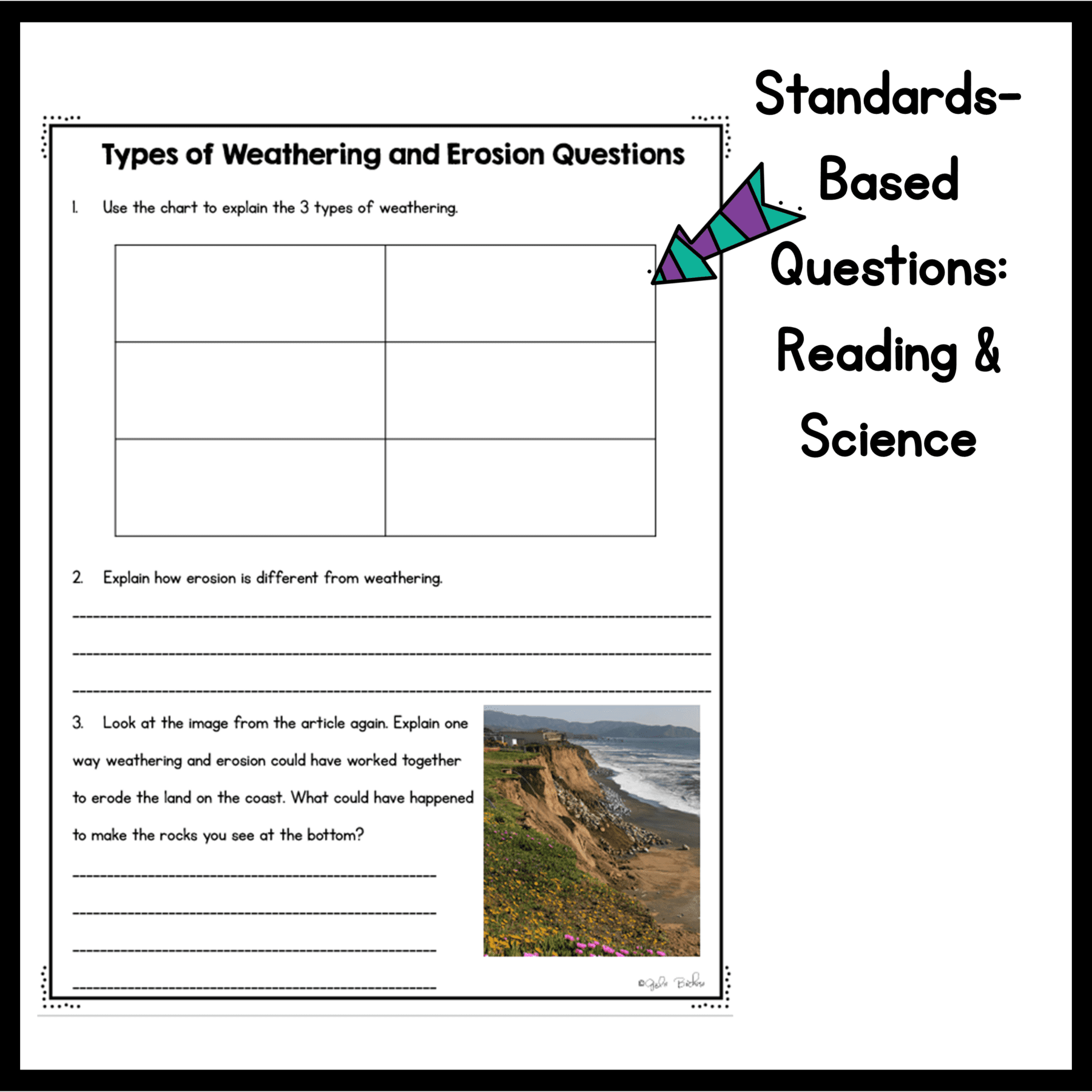 Weathering And Erosion Worksheets 4th Grade
