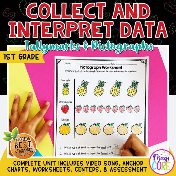 Collect & Interpret Data Tally Marks Pictographs FL BEST MA.1.DP.1.1 MA ...