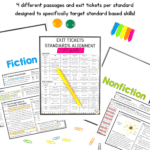 6th Grade Reading Comprehension Exit Tickets Slips Literature ...
